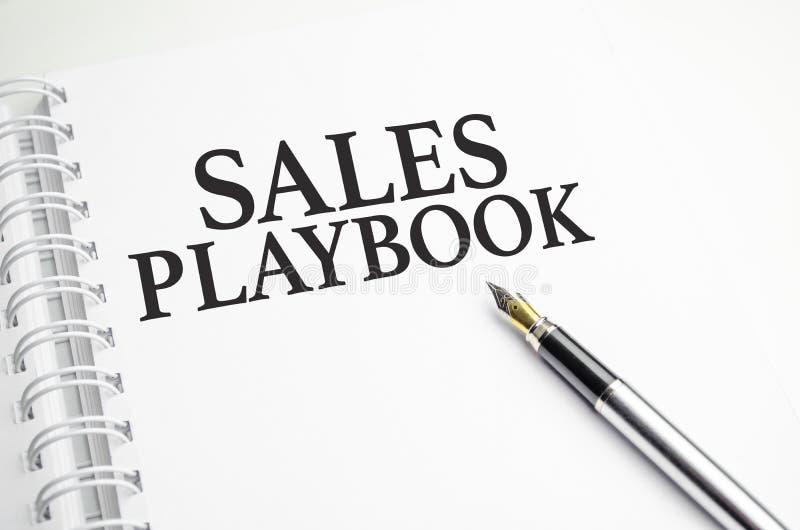 Sales Playbook Words with Pen and Paper Stock Photo - Image of strategy ...