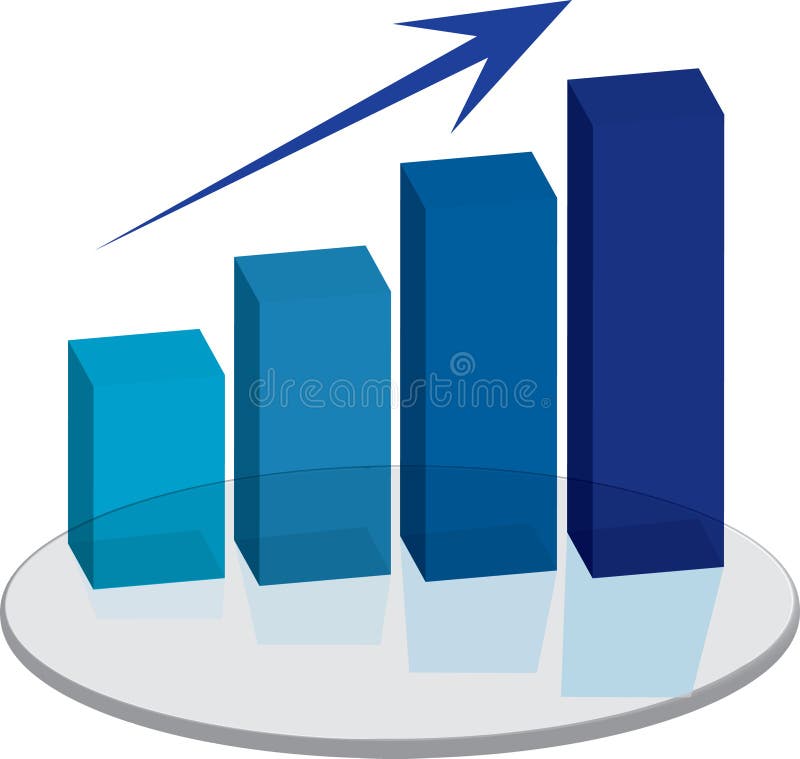 Sales plinth blue up arrow stock illustration. Illustration of industry ...