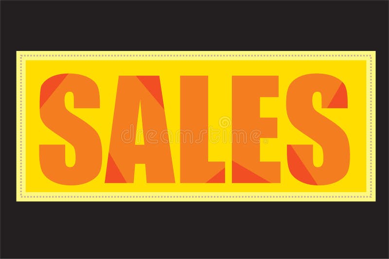Yellow Sales Icons Floating In The Air 3D Rendering Stock Illustration ...