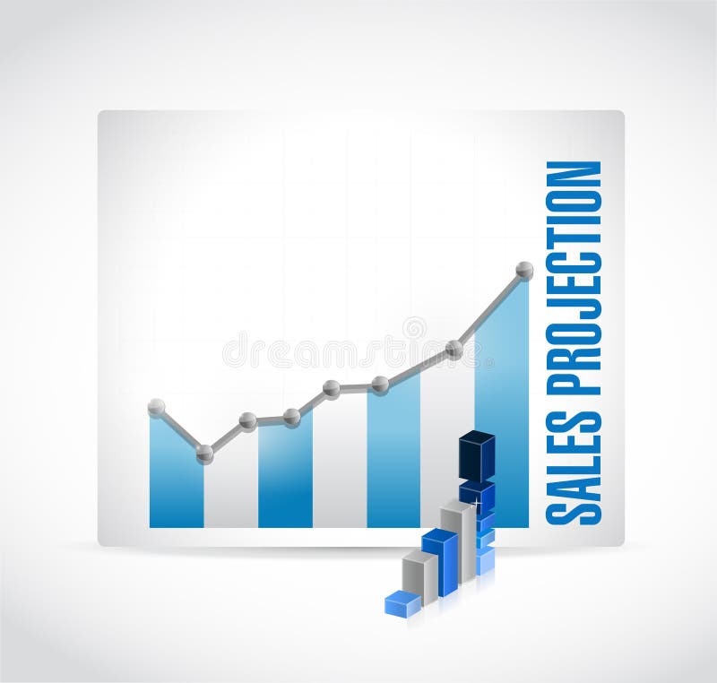 Sales Projection Business Graph Illustration Stock Illustration ...