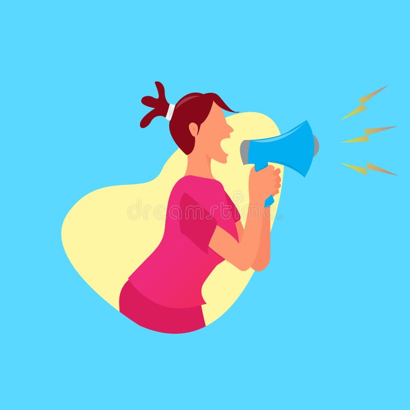 Woman Announcing Stock Illustrations – 492 Woman Announcing Stock ...
