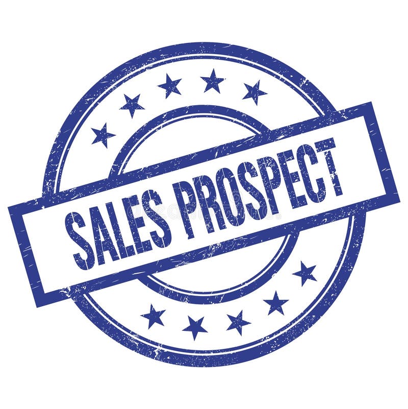 SALES PROSPECT Text Written on Red Vintage Round Stamp Stock ...