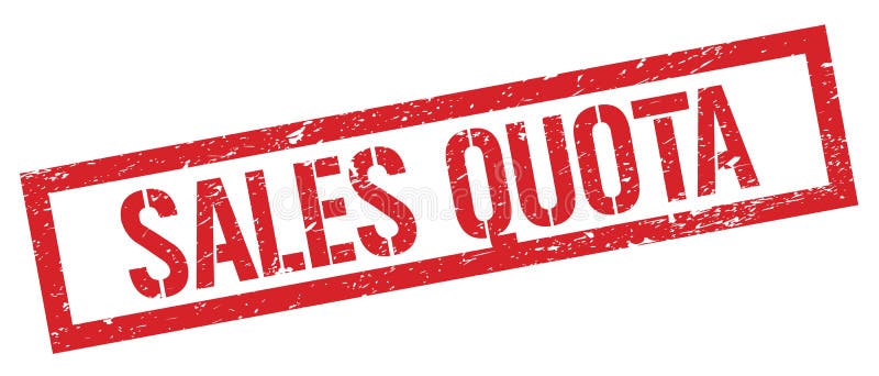 SALES QUOTA Red Grungy Rectangle Stamp Stock Illustration ...