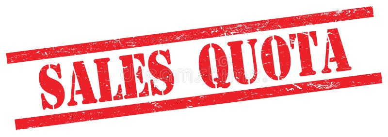 SALES QUOTA Text on Red Grungy Rectangle Stamp Stock Illustration ...