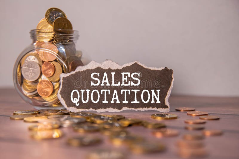 Sales Quotation-text Inscription on the Planning Form Stock Photo ...