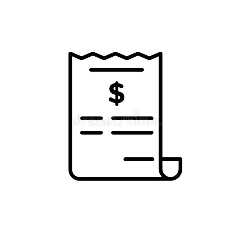 Sales Receipt Icon Ideal for Billing and Transactions Stock Vector ...