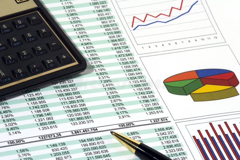 Sales Report stock image. Image of calculator, management - 1699421