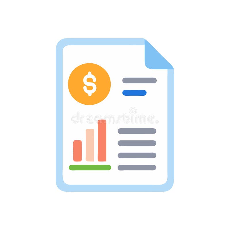 Sales Report Icon for Analytics Stock Illustration - Illustration of ...