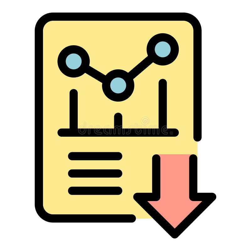 Sales Report Icon Vector Flat Stock Illustration - Illustration of ...