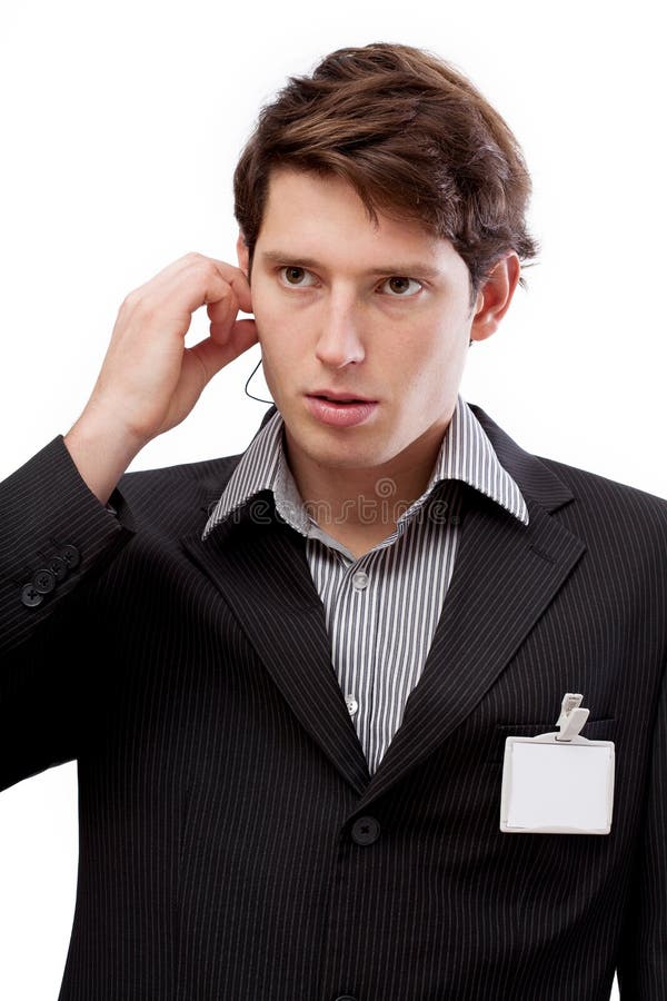 Sales Representative with ID To Put Your Text There Stock Image - Image ...
