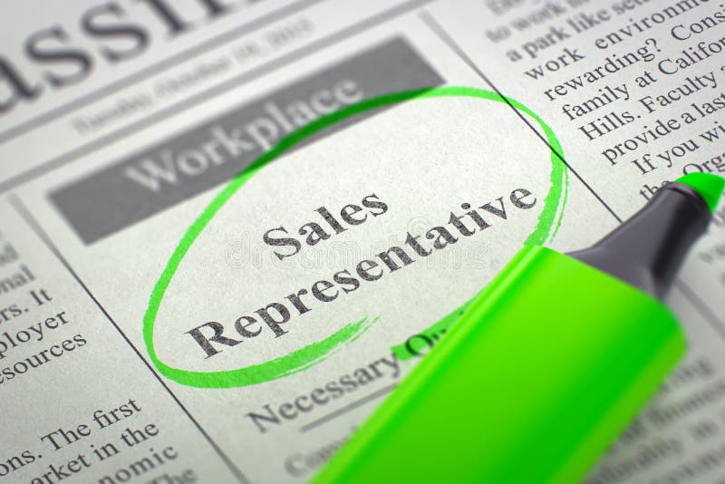 Sales Representative Job Vacancy. 3D. Stock Illustration - Illustration ...