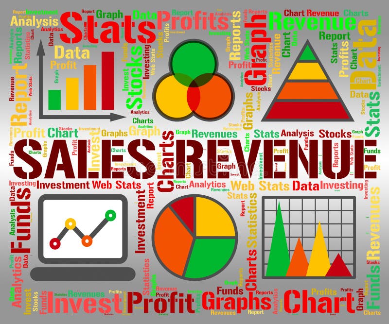 Sales Revenue Represents Profits Rebate and Save Stock Illustration ...
