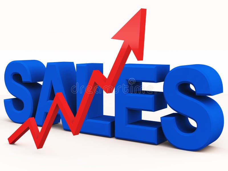 Sales rising stock illustration. Illustration of increasing - 25808397