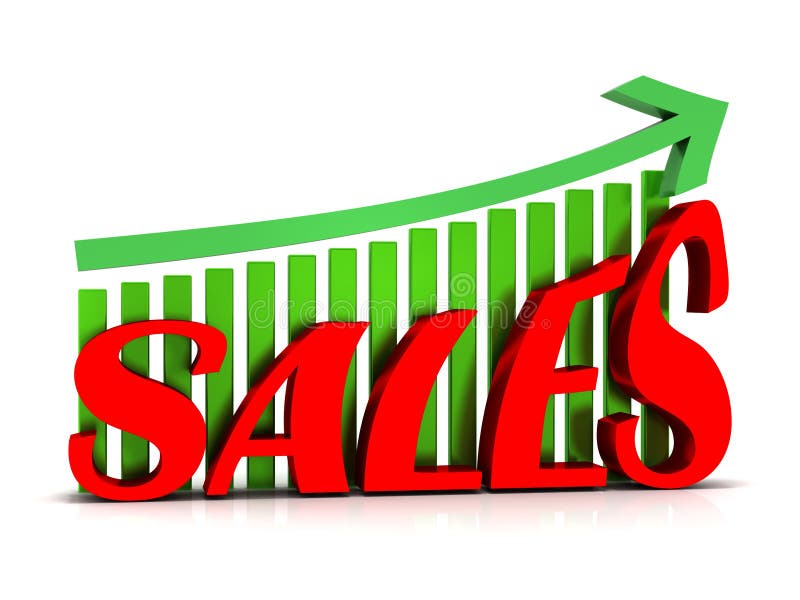 Sales rising stock illustration. Illustration of increasing - 25808397