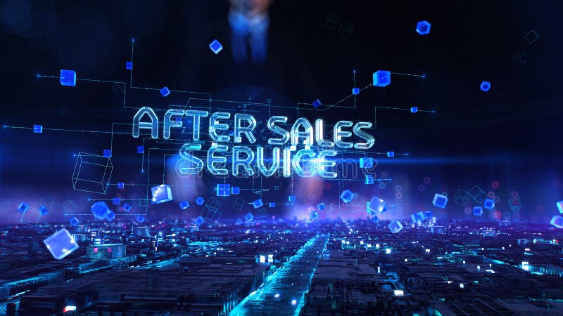 After Sales Service - Businessman Working with Virtual Reality at ...