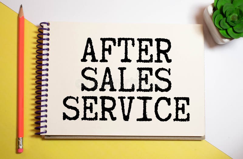 After Sales Service Words on Spring Note Book Stock Photo - Image of ...