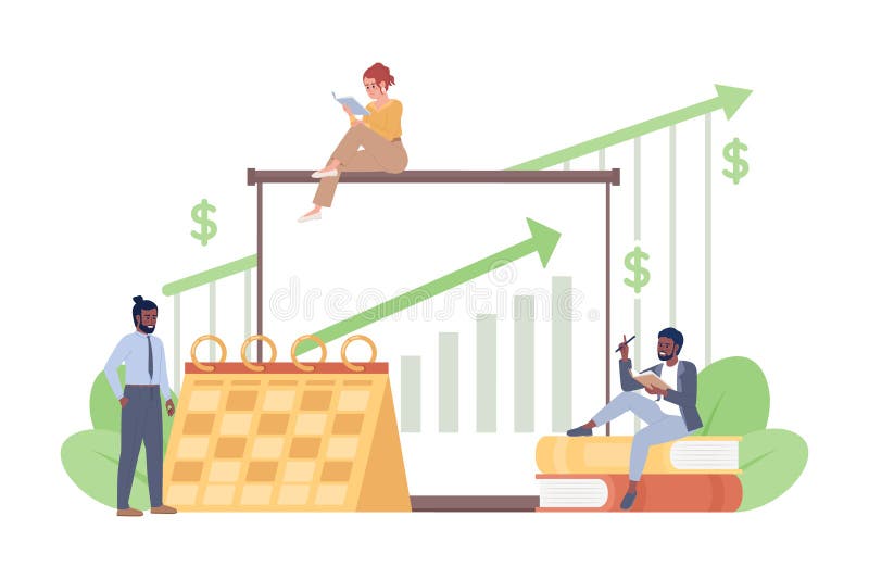 Sales Specialists Team Flat Concept Vector Spot Illustration Stock ...