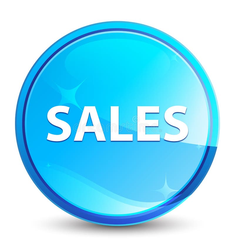 Sales Splash Natural Blue Round Button Stock Vector - Illustration of ...
