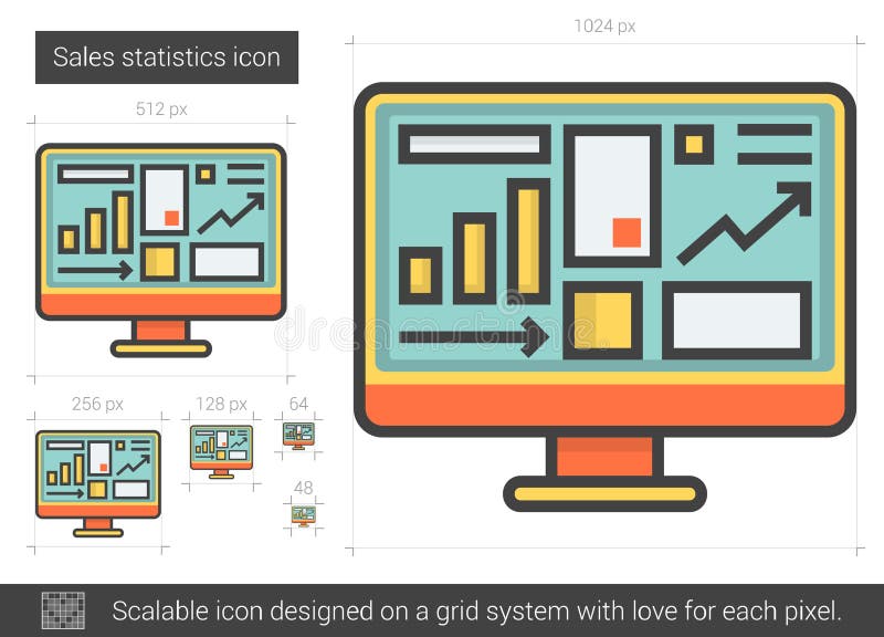 Sales Statistics Icon. Business Concept Stock Illustration ...