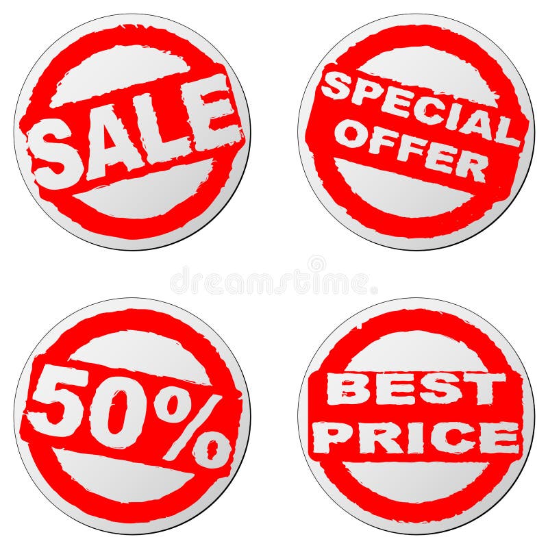 Sales stickers set stock illustration. Illustration of offer - 90163686
