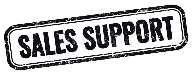 SALES SUPPORT Text on Black Grungy Vintage Stamp Stock Illustration ...