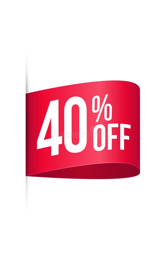 Sales Tag Label Vector Illustration ( 40 Percent Off Stock Vector ...