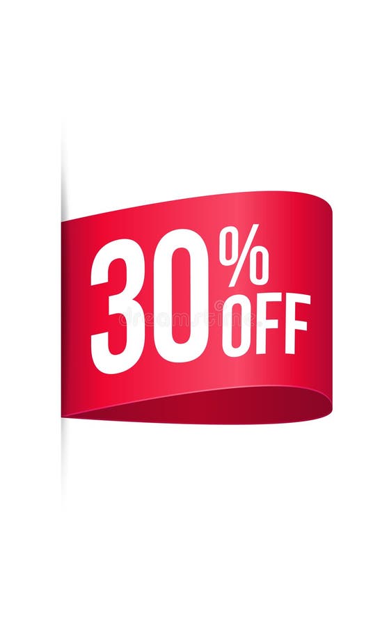 Sales Tag Label Vector Illustration ( 30 Percent Off Stock Vector ...