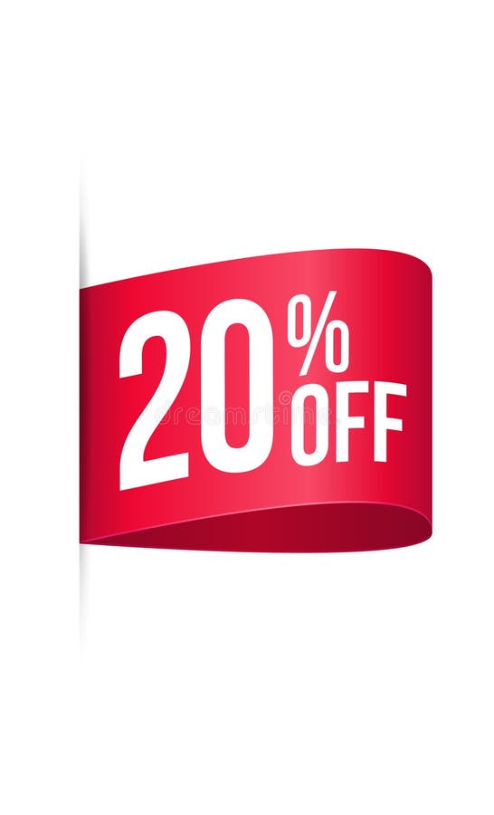 Sales Tag Label Vector Illustration ( 20 Percent Off Stock Vector ...