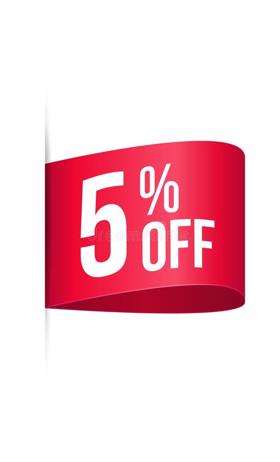 Sales Tag Label Vector Illustration ( 5 Percent Off Stock Vector ...