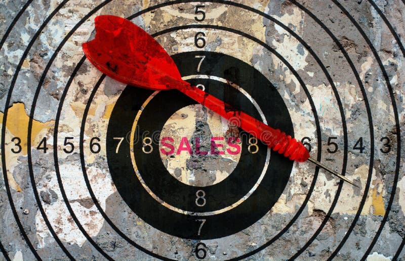 Sales Target Black Icon Concept. Sales Target Flat Vector Symbol, Sign ...