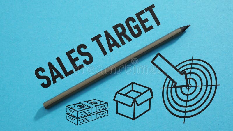 Sales Target is Shown Using the Text Stock Image - Image of vision ...