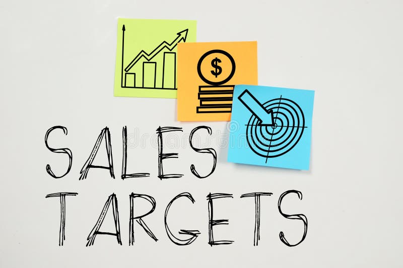 Sales Targets are Shown Using the Text and Picture of Aim Stock Photo ...
