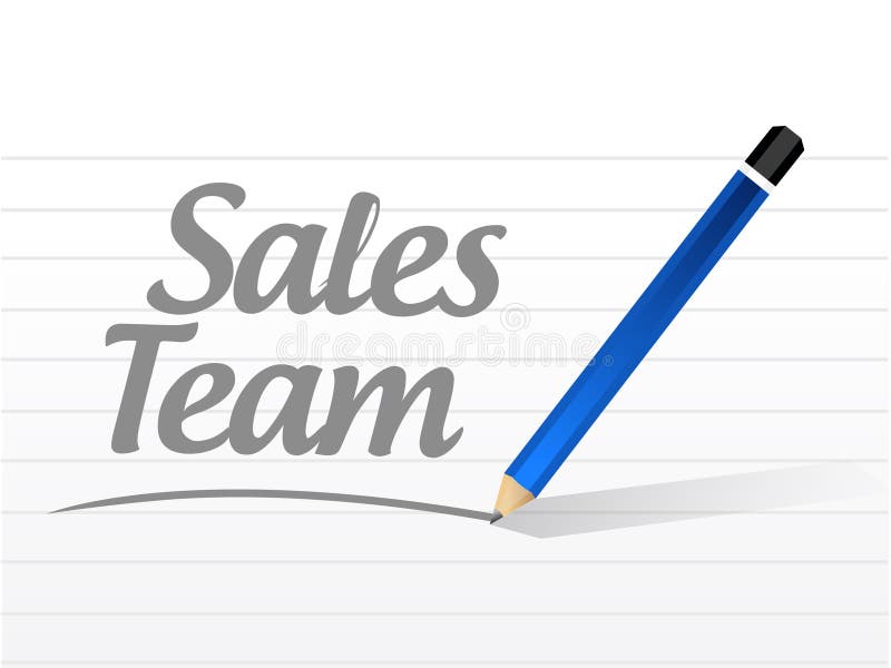 Sales Team Message Sign Concept Stock Illustration - Illustration of ...
