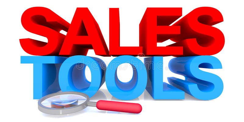 Sales tools on white stock illustration. Illustration of system - 204669769