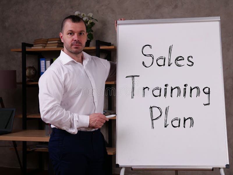 Sales Training Plan is Shown on the Conceptual Business Photo Stock ...