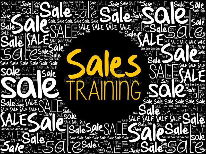 Sales Training Word Cloud Collage Stock Illustration - Illustration of ...