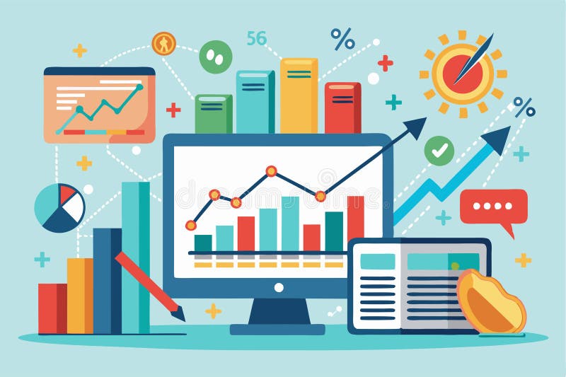 Sales Trends Show a Flat Performance with Various Charts and Data ...