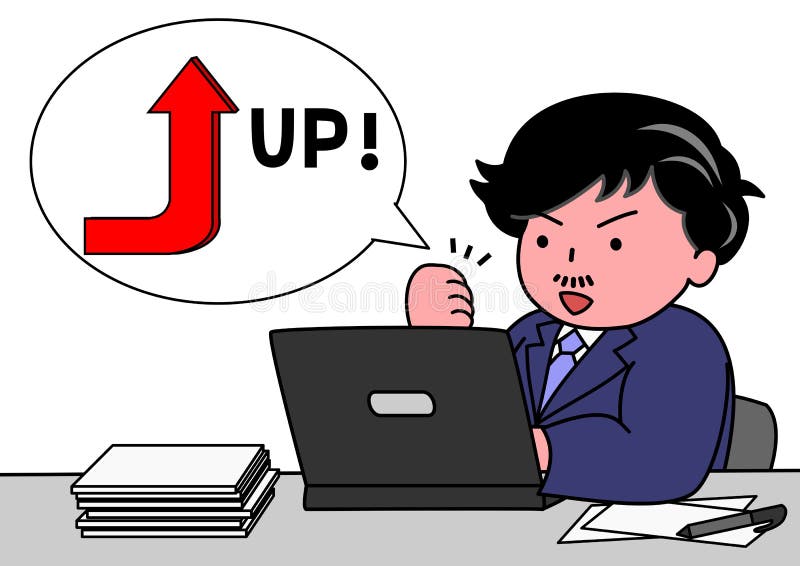 Sales up stock vector. Illustration of body, achievements - 40846467