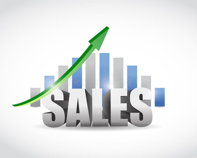 Sales Up Sign Graph Illustration Design Stock Illustration ...