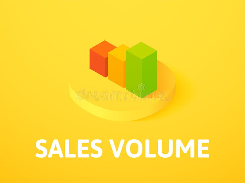 Sales Volume Isometric Icon, Isolated On Color Background Stock Vector ... Sales Volume Isometric Icon, Isolated On Color Background Stock Vector ...