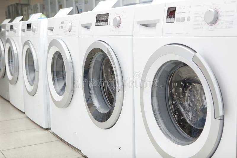 Sales of Washing Machines in the Store Stock Image - Image of store ...