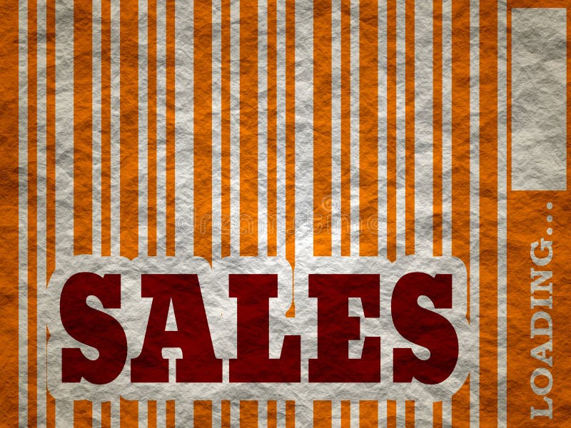 Sales Word on Bar Code with Loading Band Stock Illustration ...