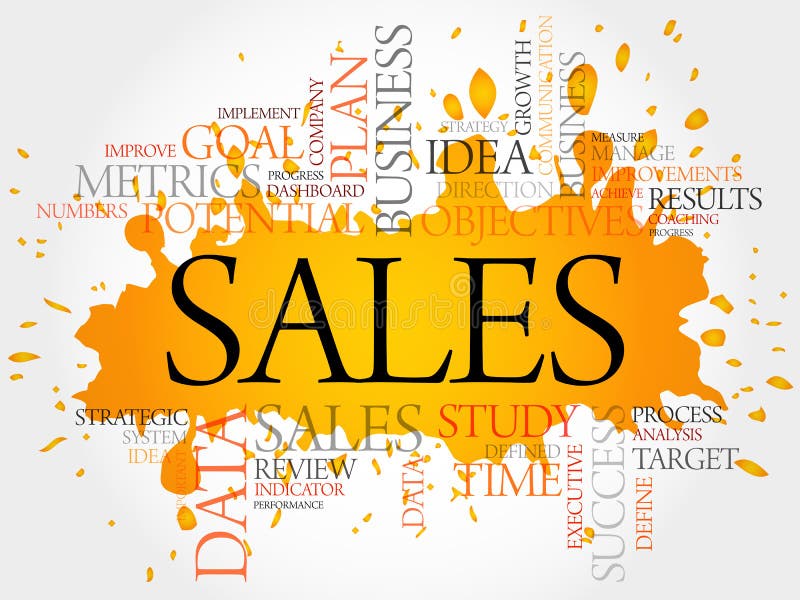 Sales word cloud concept stock illustration. Illustration of prospects ...