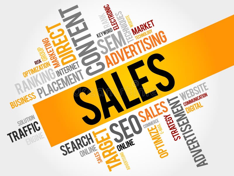 SALES word cloud stock illustration. Illustration of promotion - 200039169