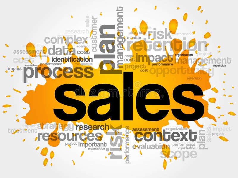 Sales word cloud concept stock illustration. Illustration of prospects ...