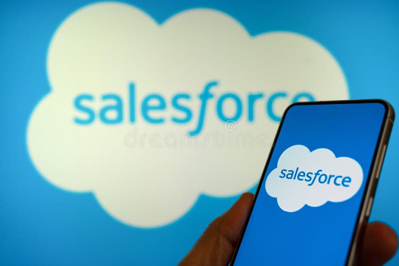 Salesforce company logo editorial photo. Image of business - 311185686