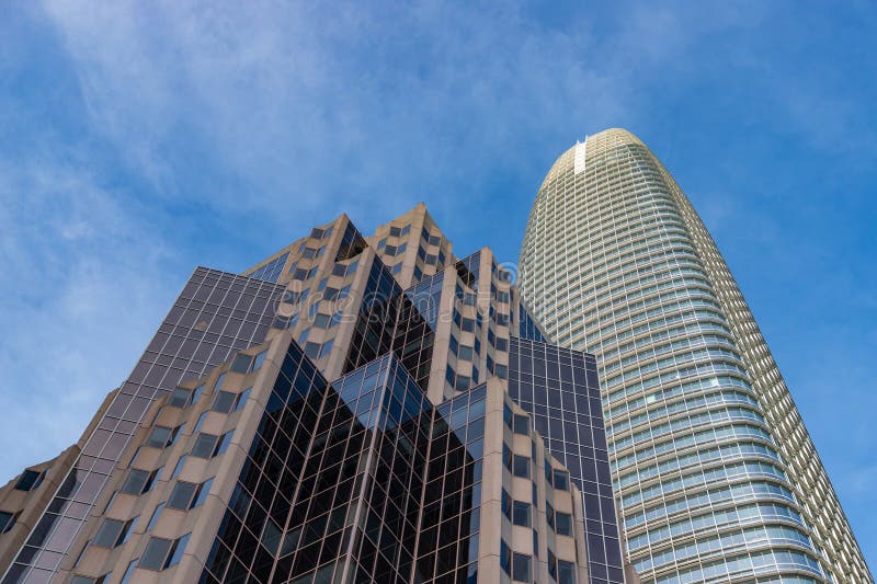 Salesforce Tower and 100 First Plaza Stock Image - Image of united ...
