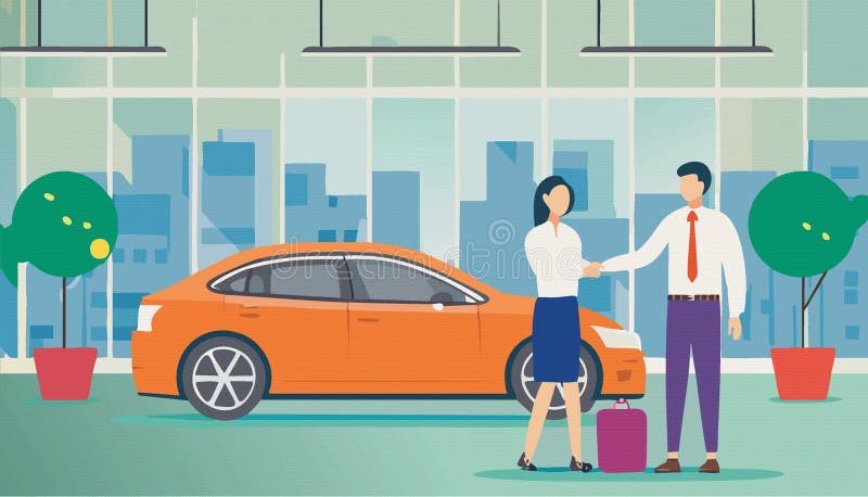 Salesman and Client Conclude a Successful Agreement on the Purchase of ...