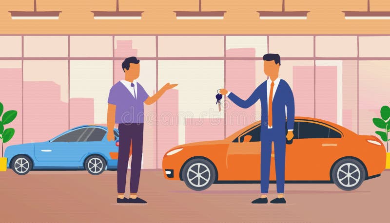 Salesman and Client Conclude a Successful Agreement on the Purchase of ...