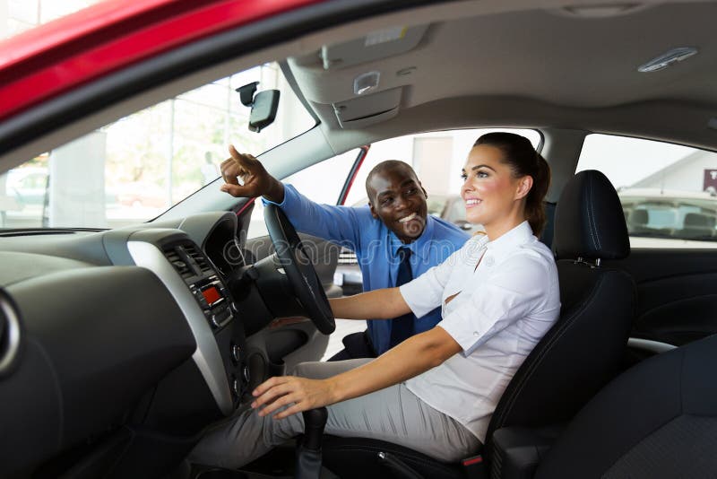 Salesman Explaining Car Features Stock Image - Image of buying ...